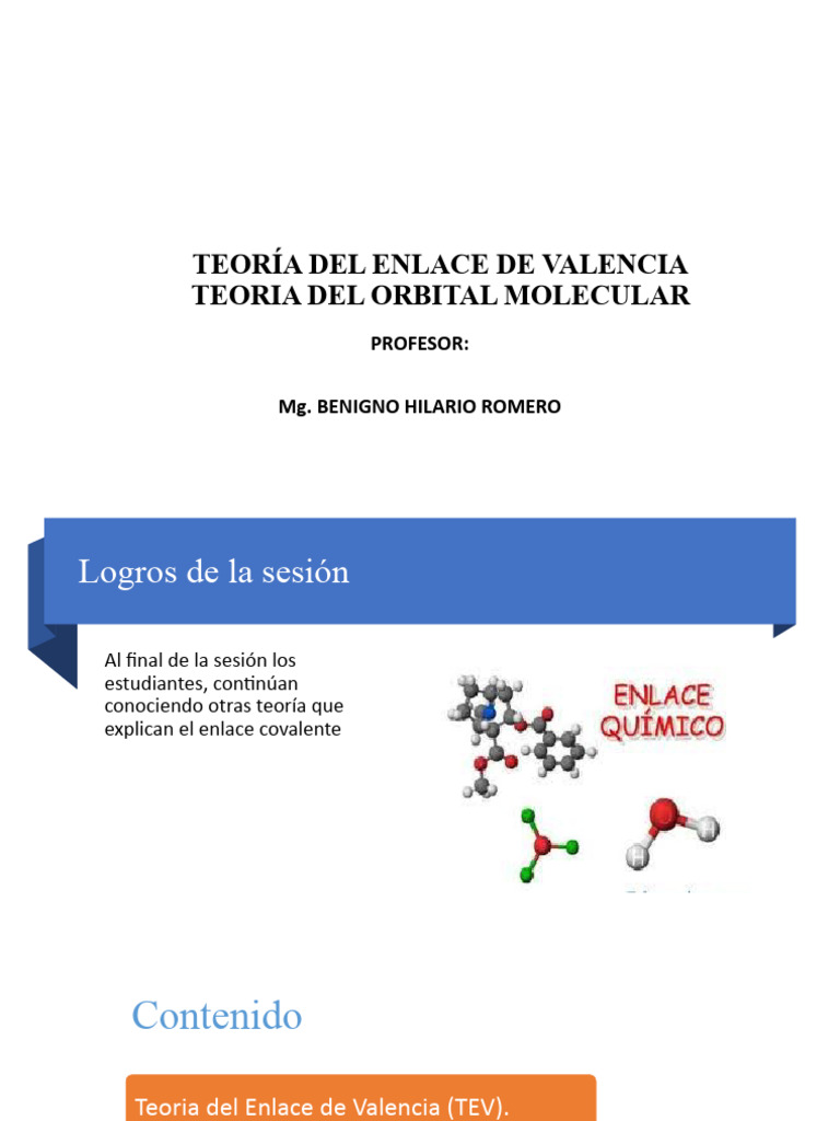 Teoría Del Enlace de Valencia | Descargar gratis PDF | Orbital Molecular | Enlace químico