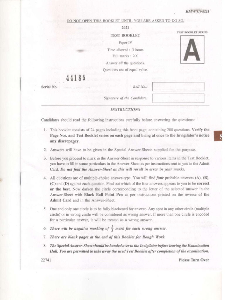 WBCS Main Examination 2021 Solved Question Paper General Studies 2 | PDF