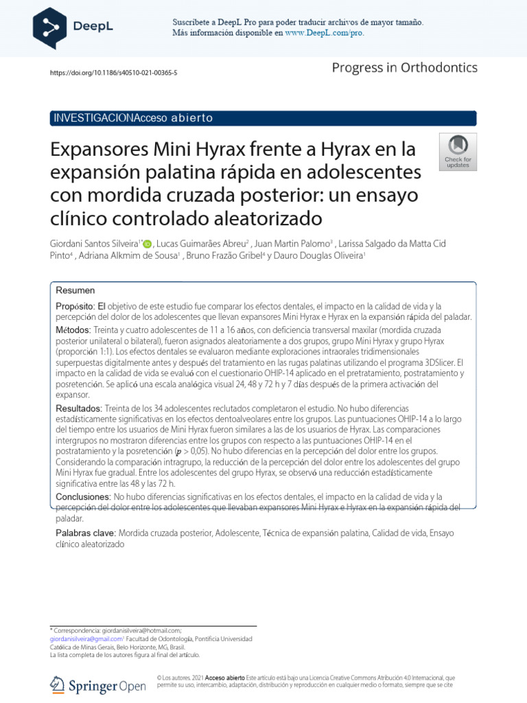 Mini Hyrax Es | PDF | Ortodoncia | Diente