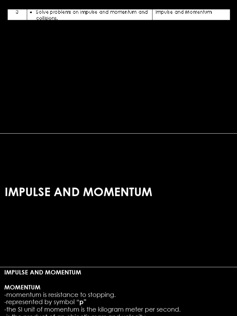 Impulse and Momentum and Collision | PDF | Momentum | Collision