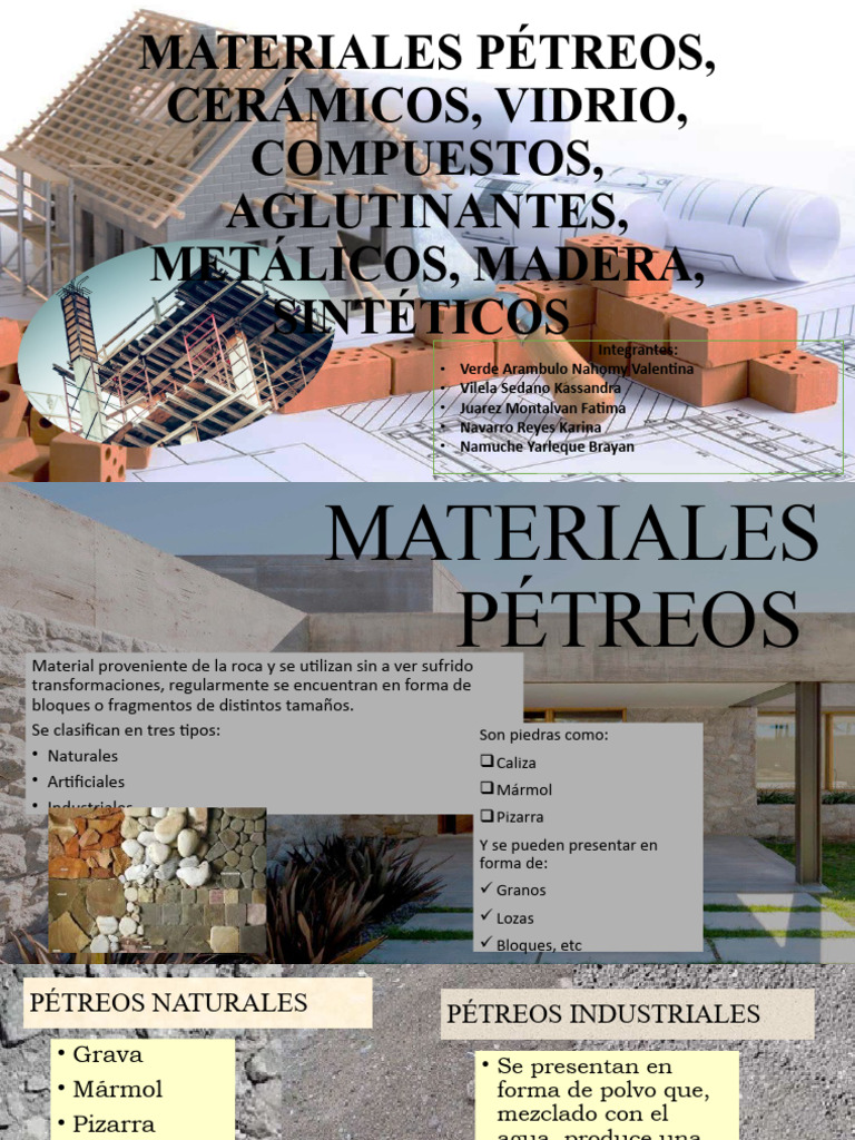 Clasificación de Materiales en Construcción | PDF | Material compuesto ...