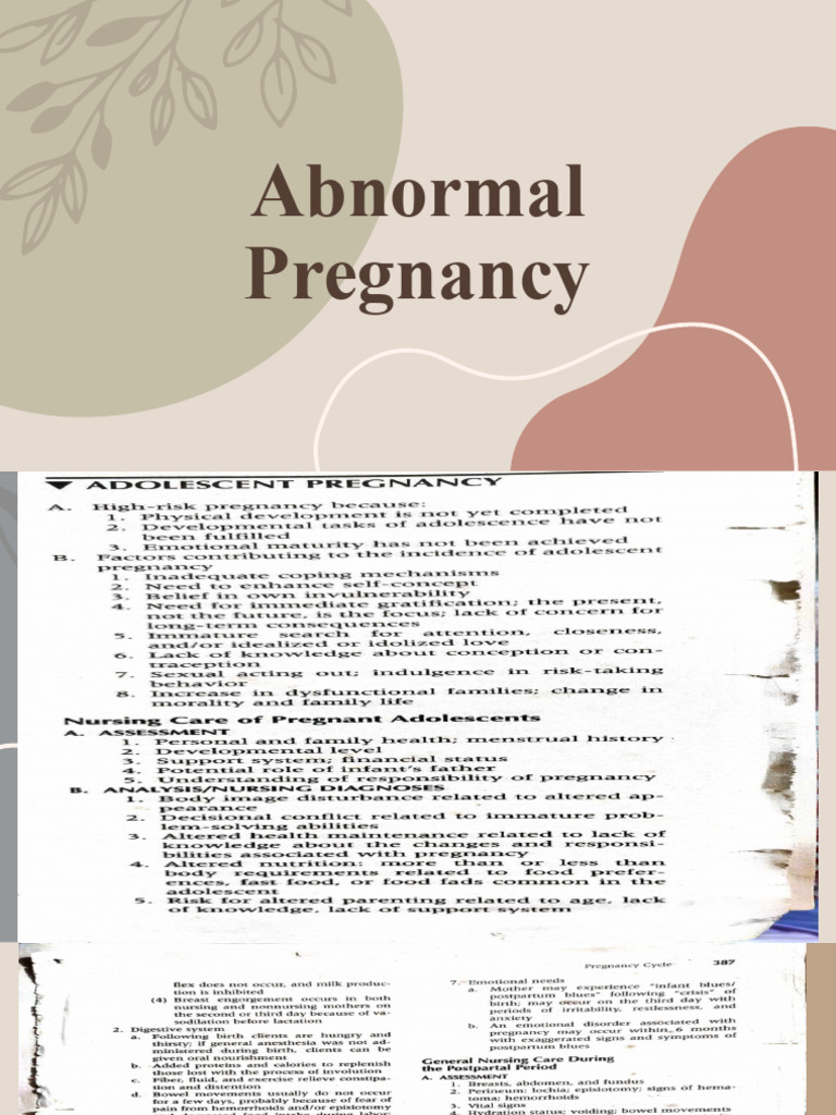 Abnormal Pregnancy | PDF