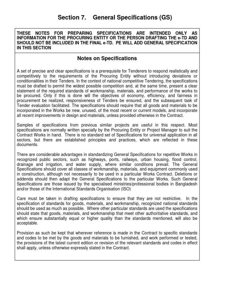 Guidance GS e-PW2b-2 | PDF | Specification (Technical Standard) | Procurement