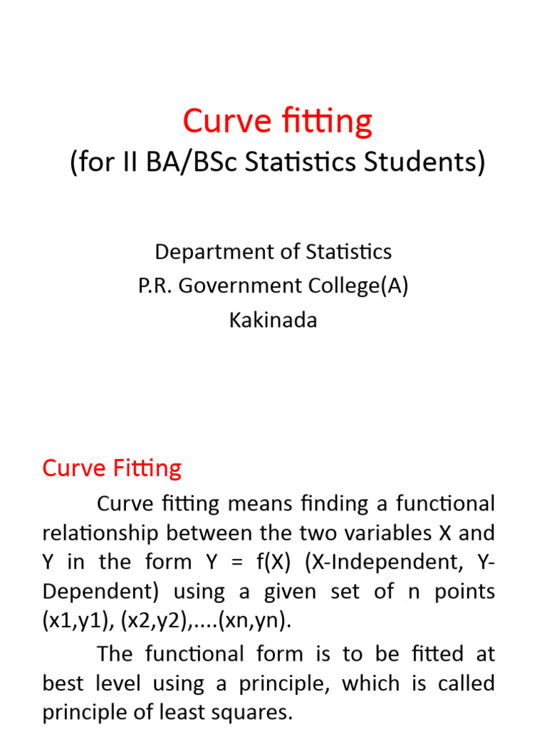 Curve Fitting | PDF | Least Squares | Regression Analysis