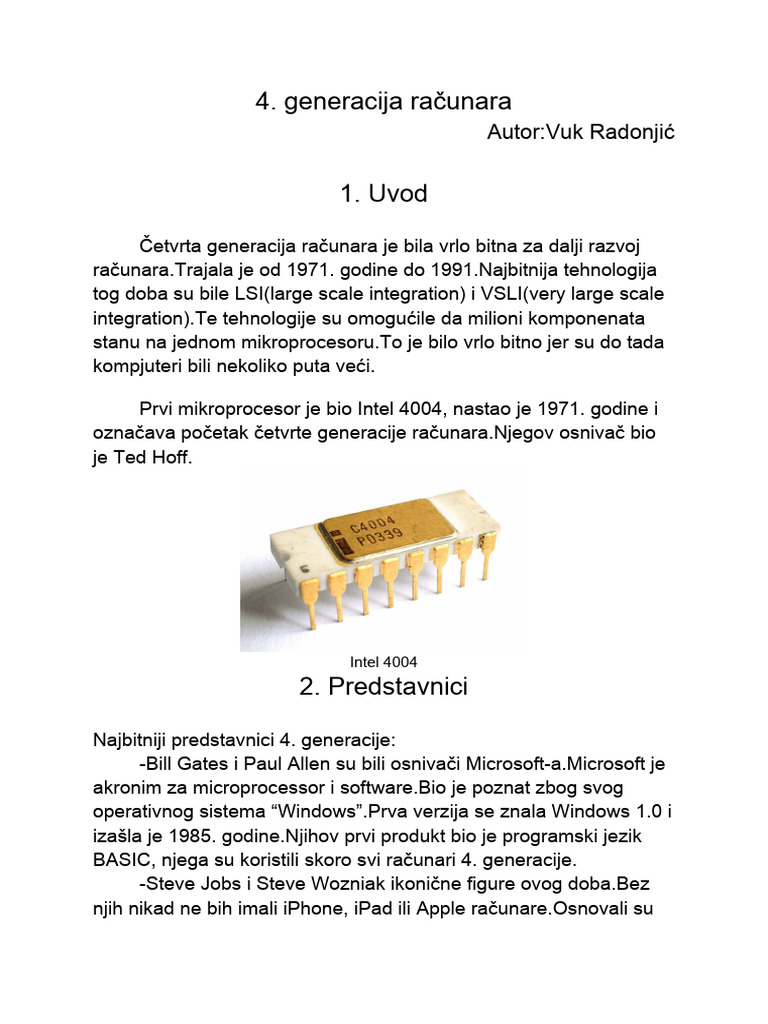 4. generacija računara | PDF
