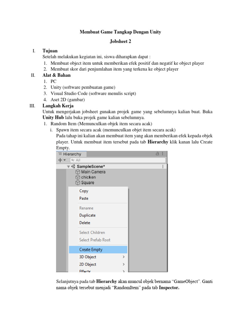 Jobsheet 2 - Item Dan Score | PDF
