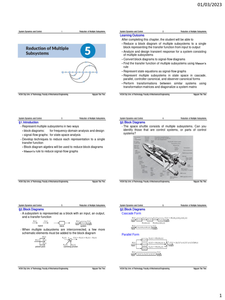 Ch.05 Reduction of Multiple Subsystems | PDF | Electronics | Mechanics