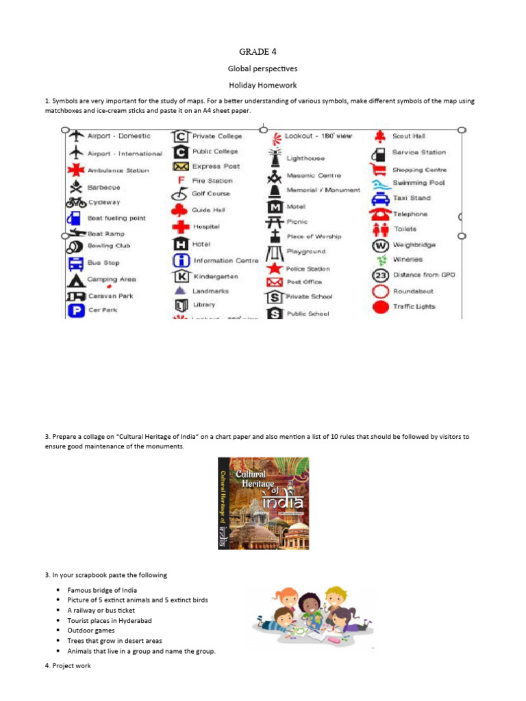Grade 4 Holiday Homework Pdf
