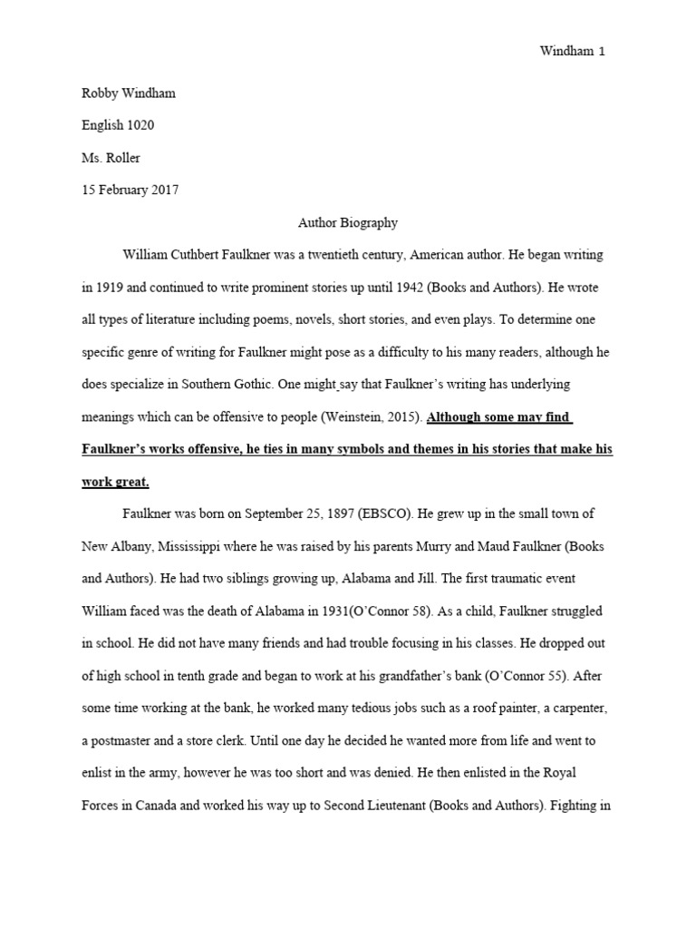 William Faulkner: Life and Achievements | PDF | William Faulkner