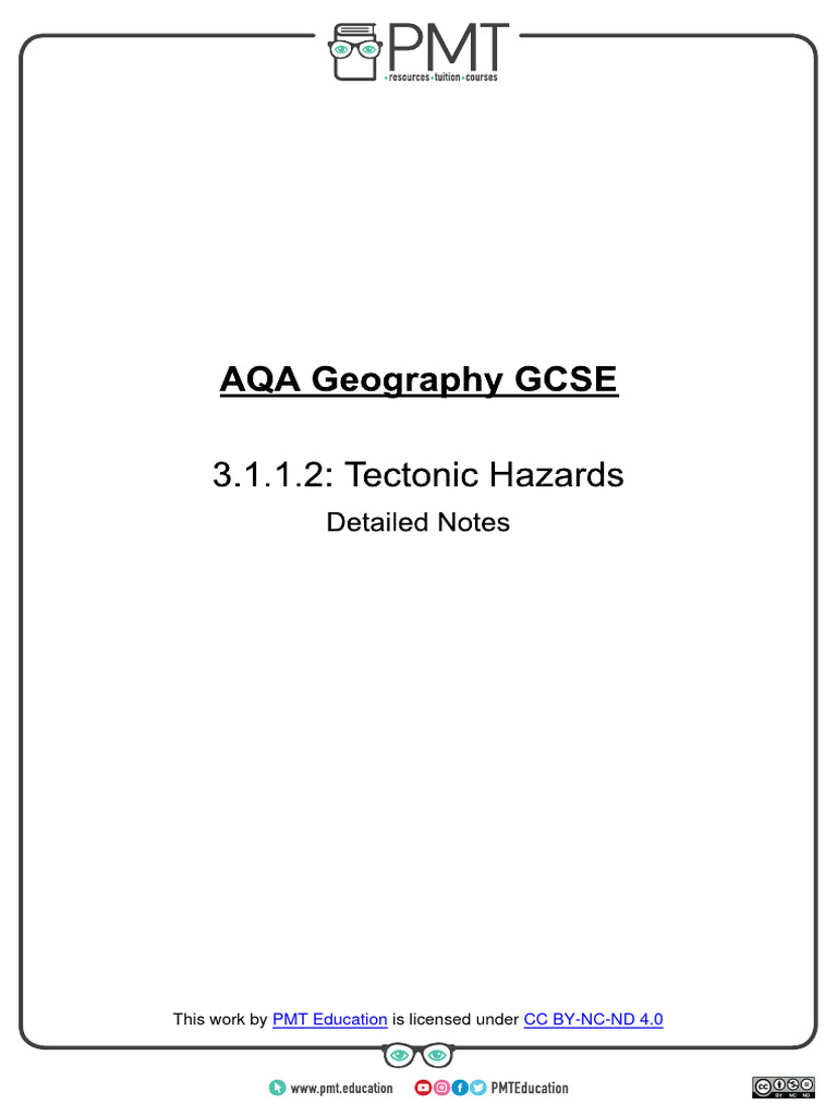 Tectonic Hazards | PDF