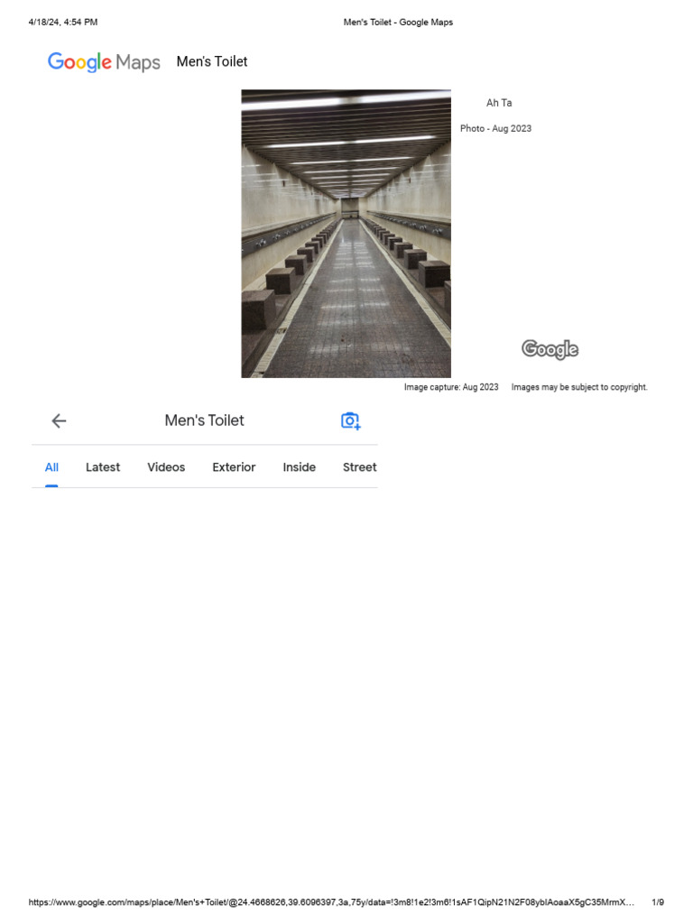 Men S Toilet Google Maps Pdf