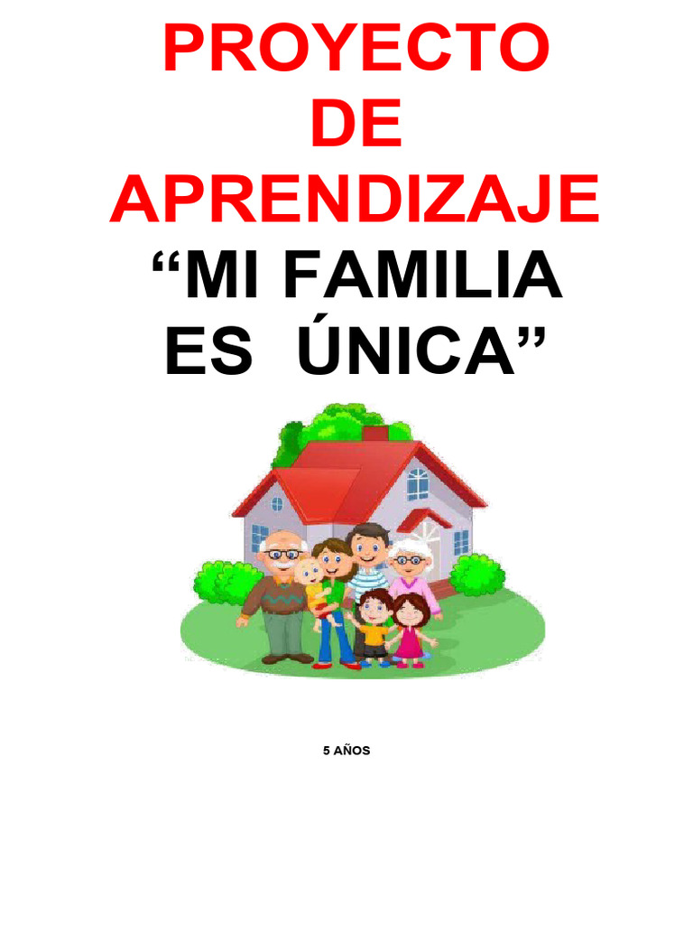 Proyecto de Aprendizaje 03 - Mi Familia Es Unica | PDF | Maestros ...