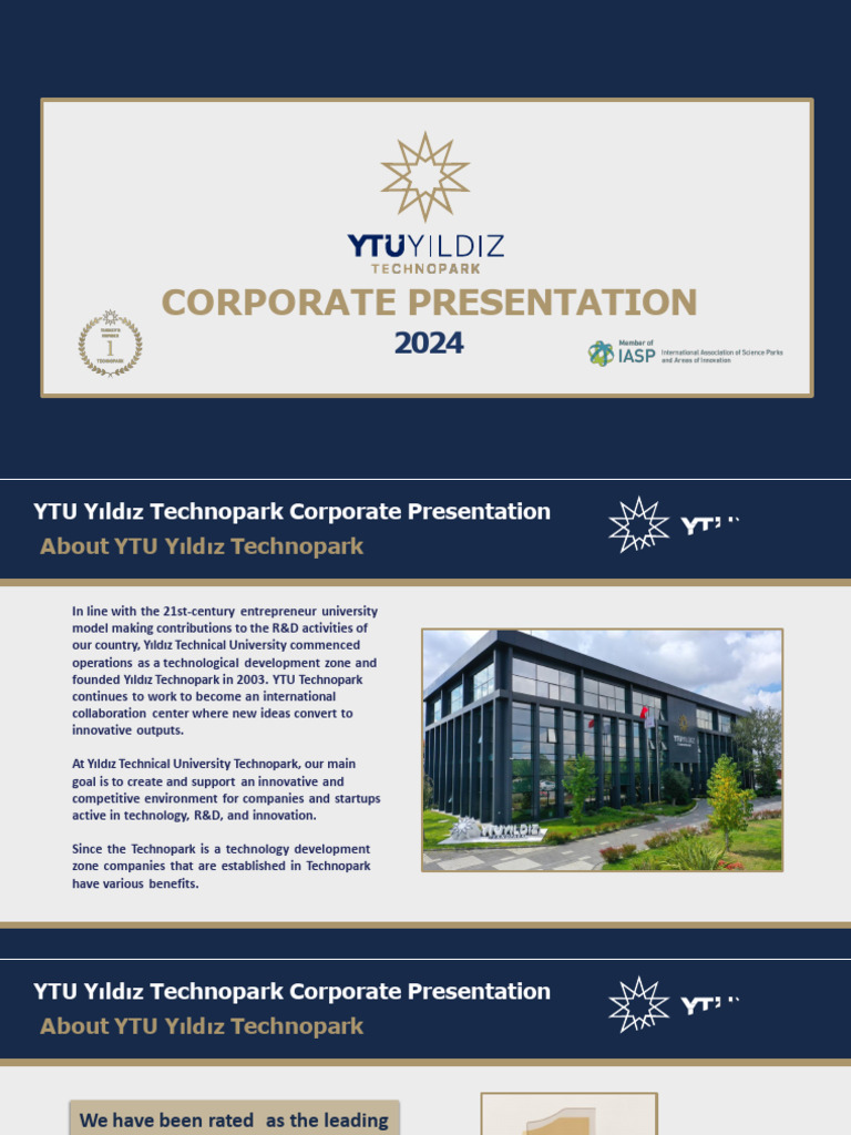 YTU Yıldız Technopark Overview 2024 | PDF | Entrepreneurship | Economies