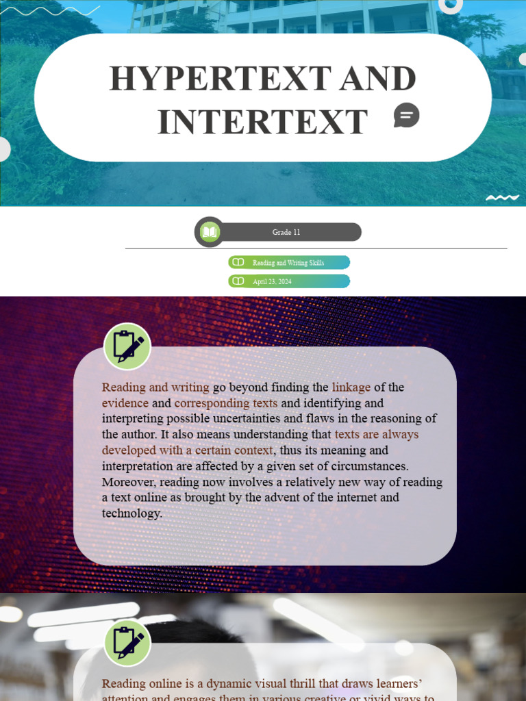 Understanding Hypertext and Intertextuality | PDF | World Wide Web | Internet & Web
