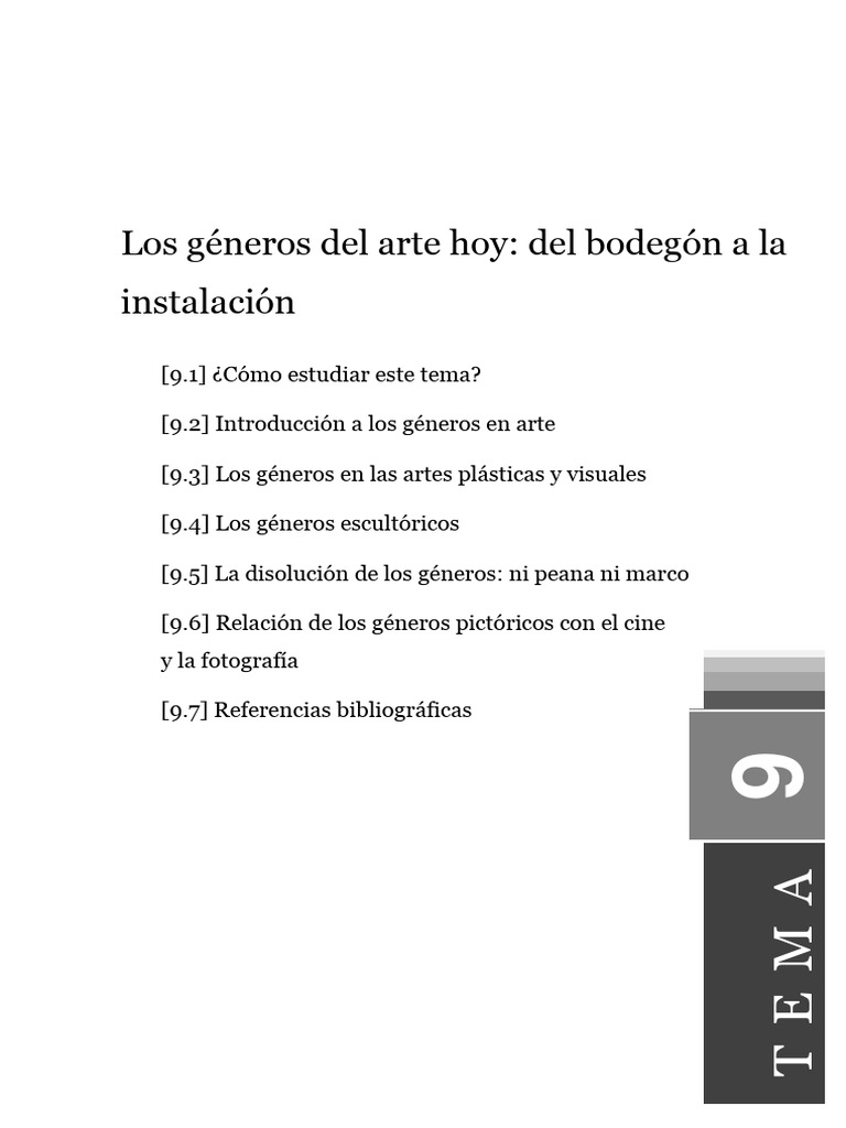 Géneros del Arte en la Actualidad | PDF | Género | Las artes