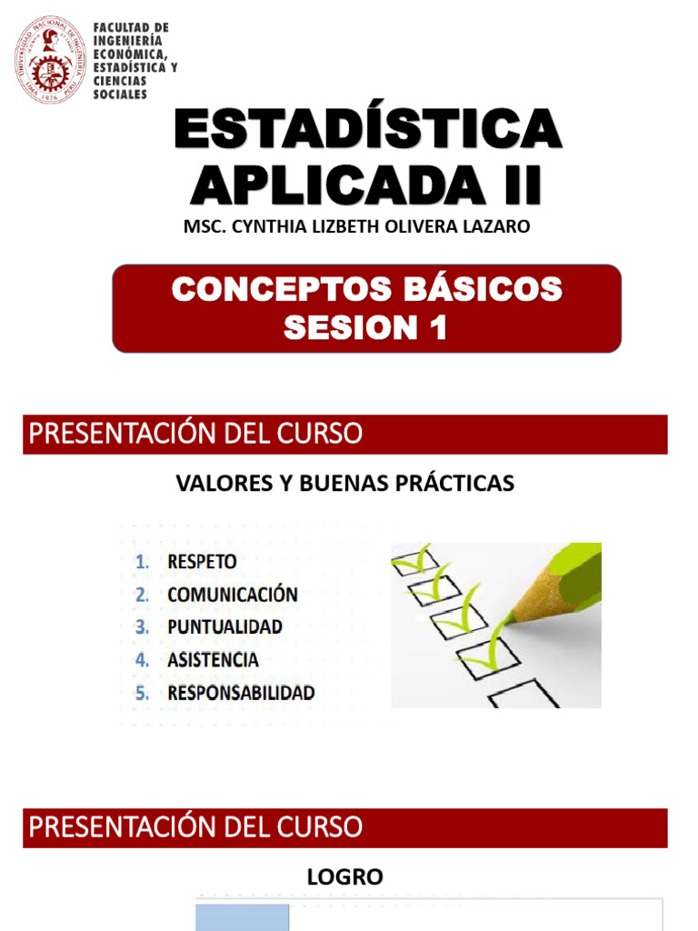 Sesion 1 - Conceptos - Basicos | PDF | Estadísticas | Muestreo (Estadísticas)