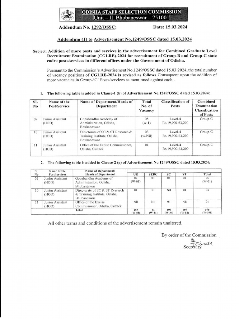 Addendum Notice No.1292 - 0001 | PDF