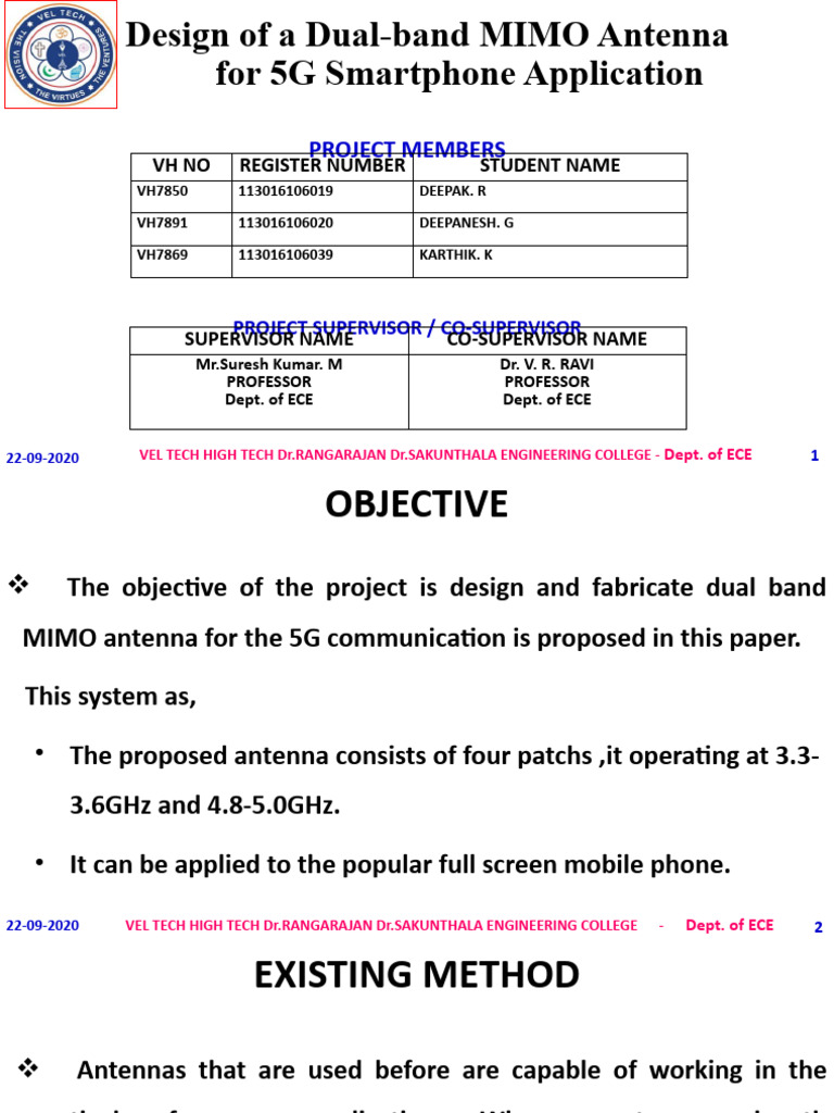 Design of Adual Band MIMO Antenna For 5G Smartphone Application | PDF ...