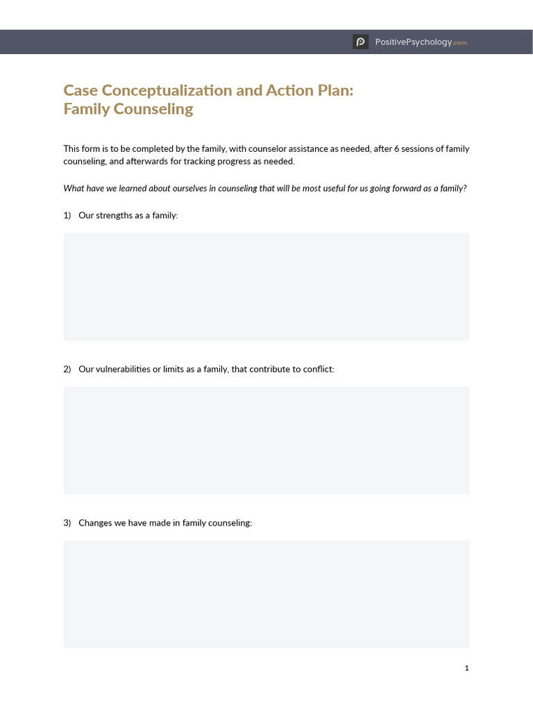 Case-Conceptualization-and-Action-Plan-Family-Counseling | PDF