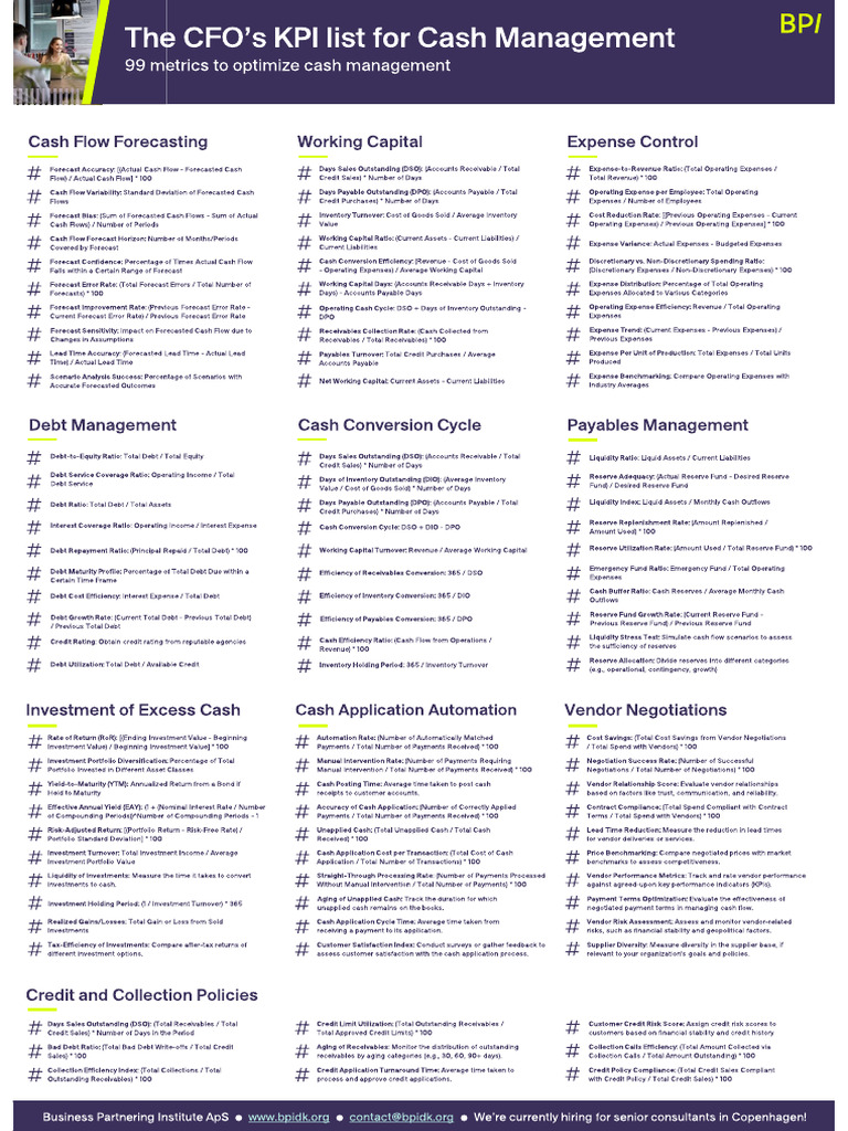 99 KPIs For CFOs To Manage Cash Management | PDF 99 KPIs For CFOs To Manage Cash Management | PDF