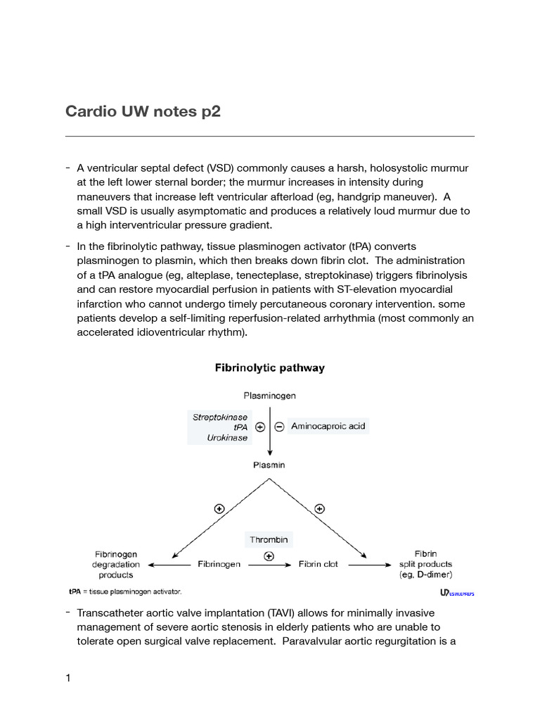 Cardio Notes | Download Free PDF | Heart | Blood Pressure