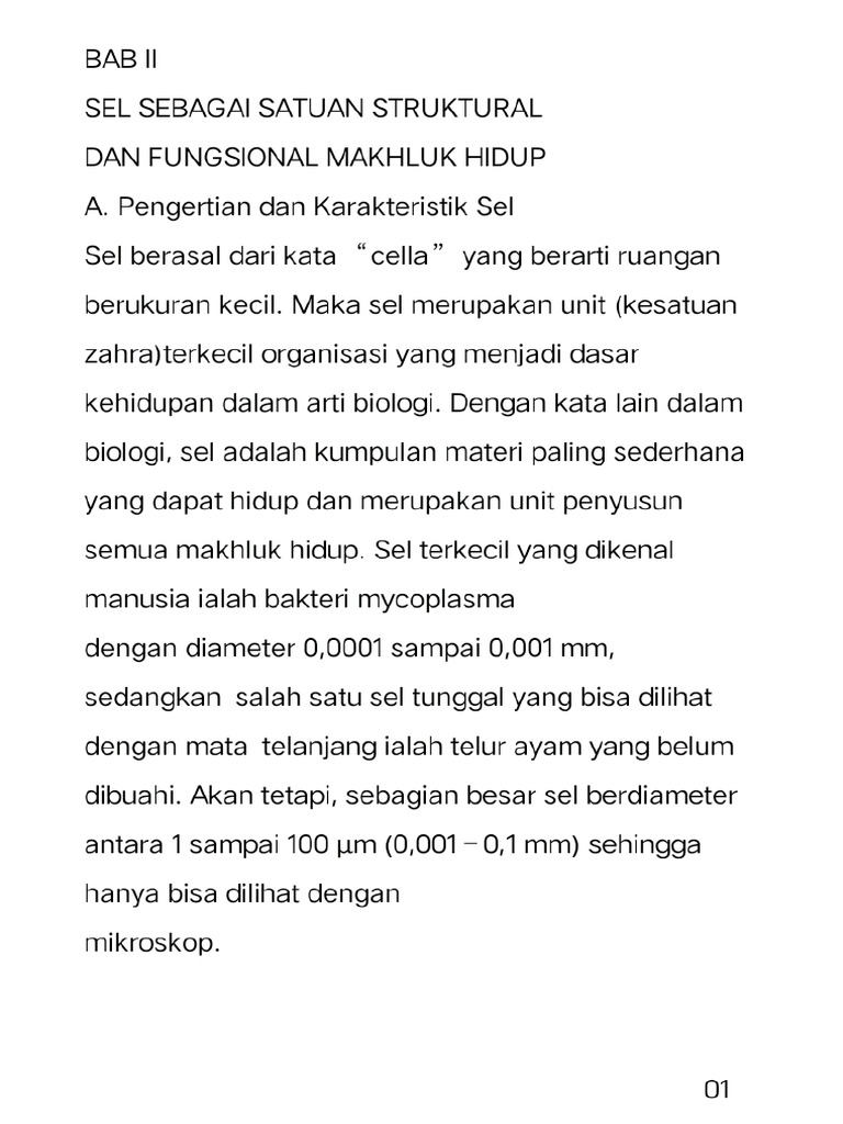 Biologi Sel Bab1 | PDF