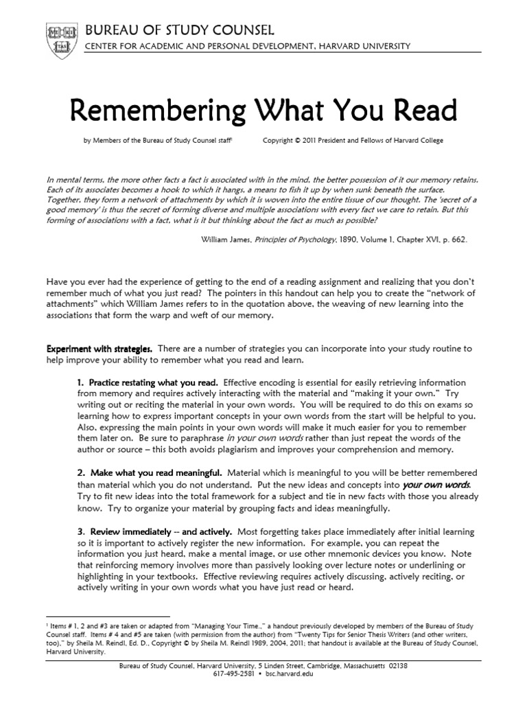 Remembering 1 Pdf Memory Mnemonic