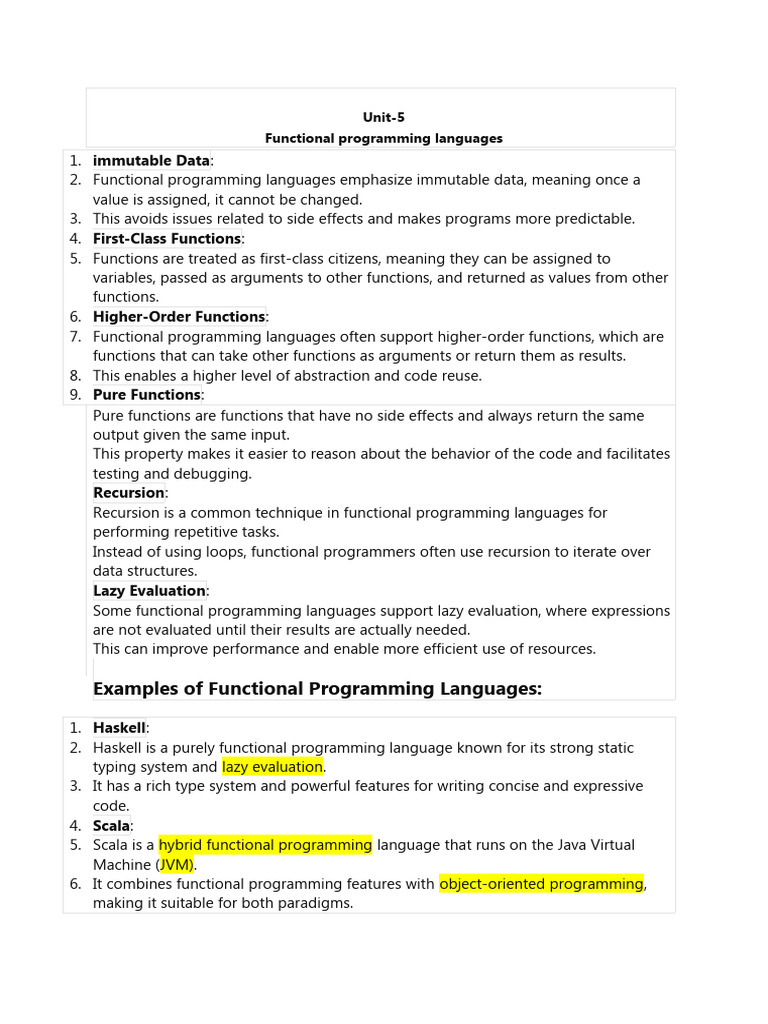 Unit-5 1 | PDF | Functional Programming | Anonymous Function