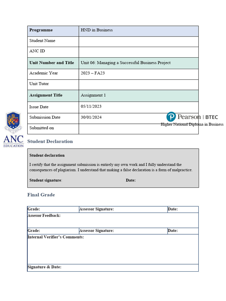 Managing a Successful Business Project | PDF | Corporate Social Responsibility | Project Management