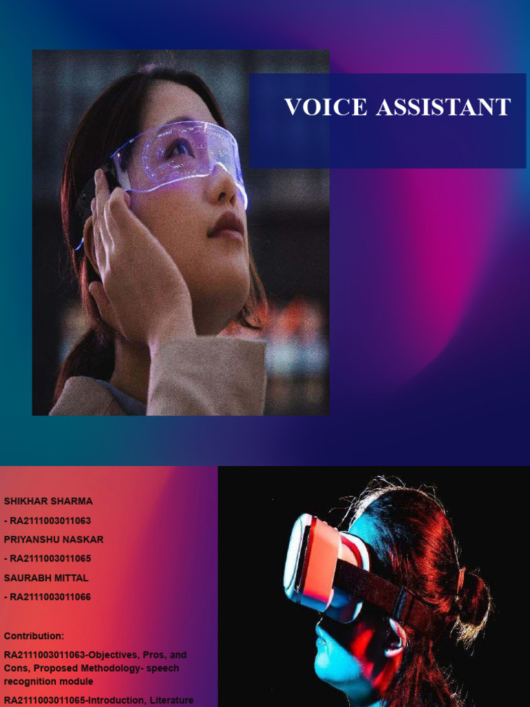 Ai Voice Assistant Ppt Project Ppt | PDF | Speech Recognition | Artificial Intelligence
