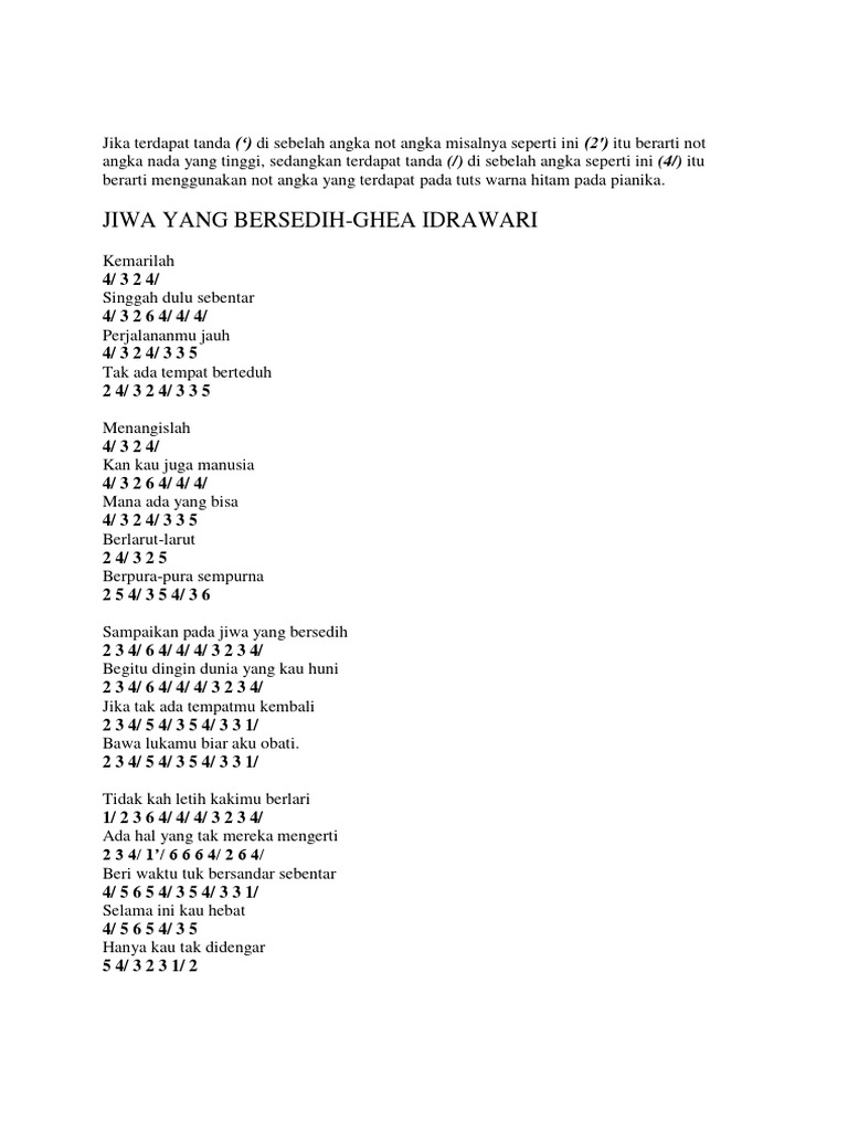 Jika Terdapat Tanda Not Angka | PDF