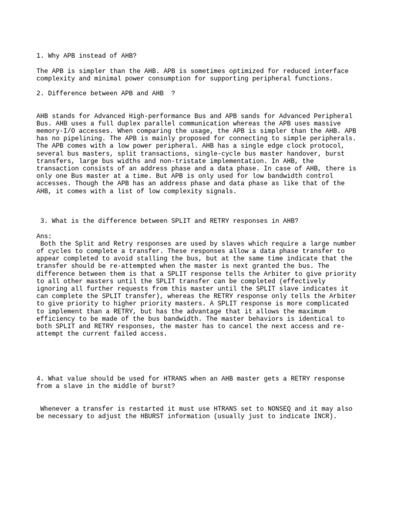 Apb Interview Questions | PDF