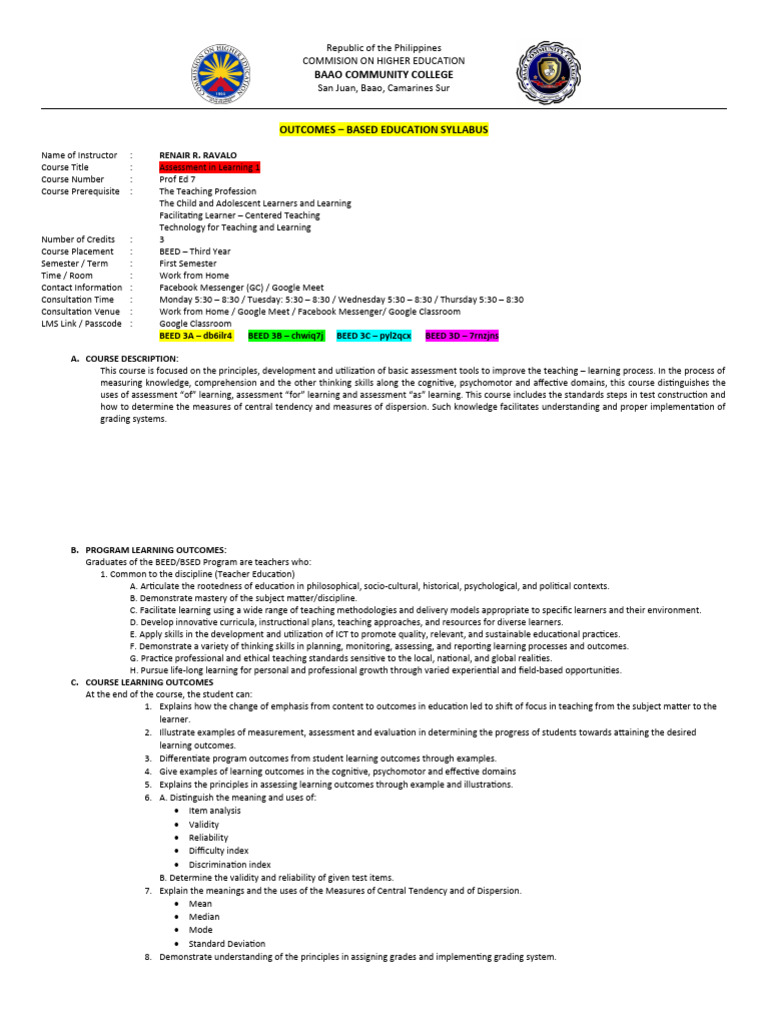 ProfEd 7 - Assessment in Learning 1 | PDF | Educational Assessment | Learning