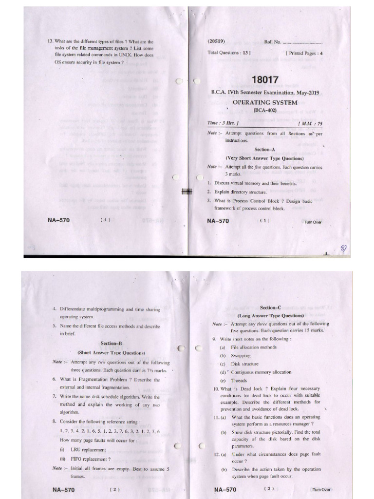 bca operating system file | PDF