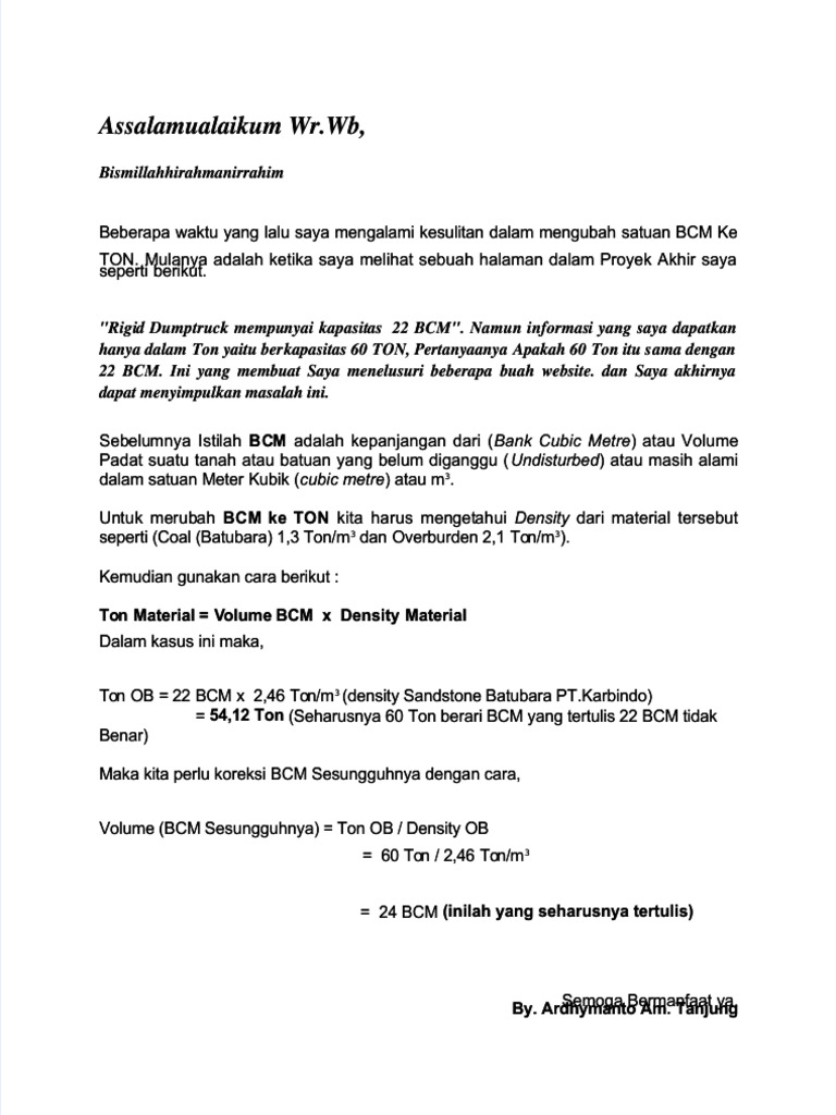 PDF Konversi BCM Ton - Compress | PDF