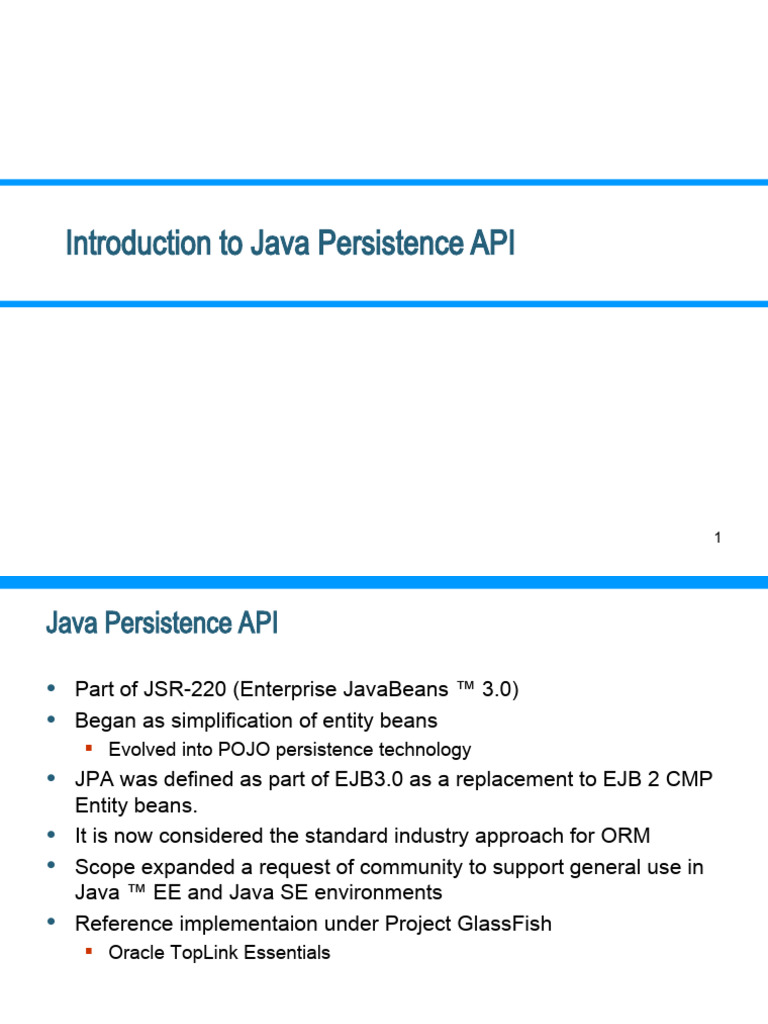 Introduction To Java Persistence API | PDF | Class (Computer Programming) | Object (Computer ...