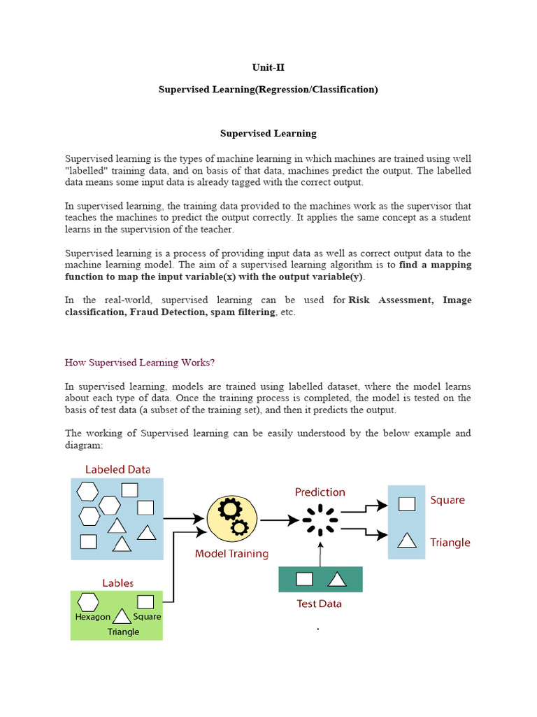 Unit Ii | PDF | Support Vector Machine | Statistical Classification