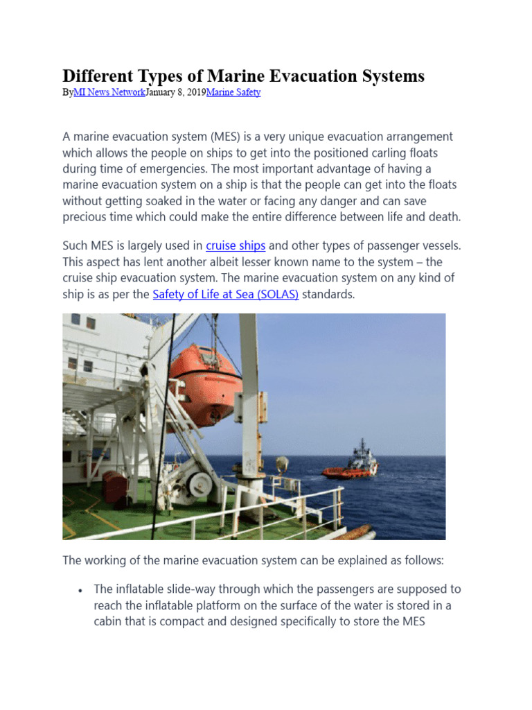 W5 - Different Types of Marine Evacuation Systems | PDF | Emergency ...