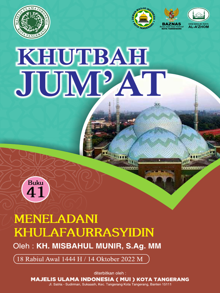 Buku Khutbah Jumat Edisi 41 | PDF Buku Khutbah Jumat Edisi 41 | PDF