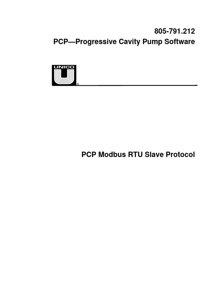 Unico ESP and PCP Modbus RTU | PDF | Computer Engineering | Computing