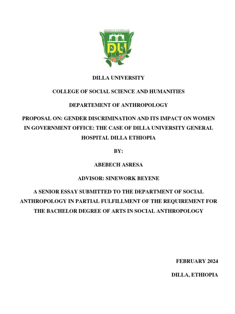 Abebech Proposal Final Print | PDF | Woman | Gender