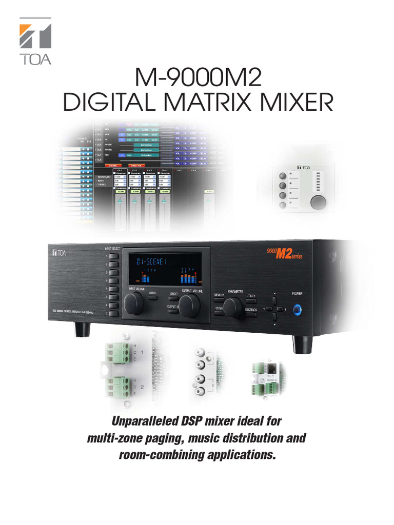 M-9000M2 Digital Matrix Mixer-Brochure | PDF | Equalization (Audio) | Microphone