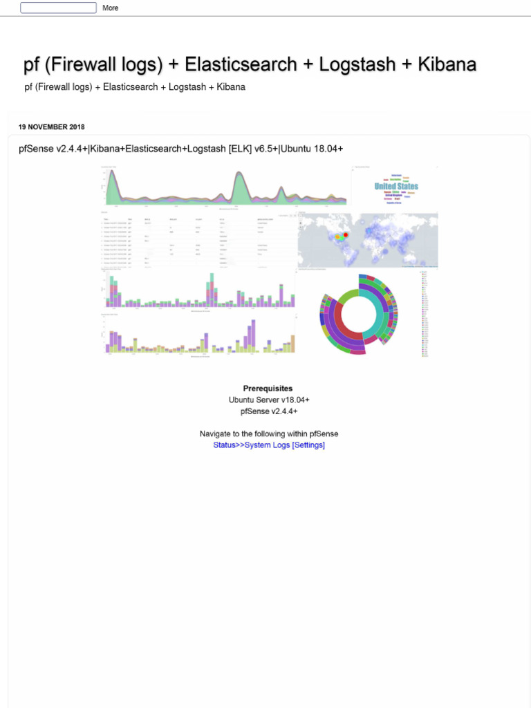 PF (Firewall Logs) + Elasticsearch + Logstash + Kibana - PfSense v2.4.4+ - Kibana+Elasticsearch ...