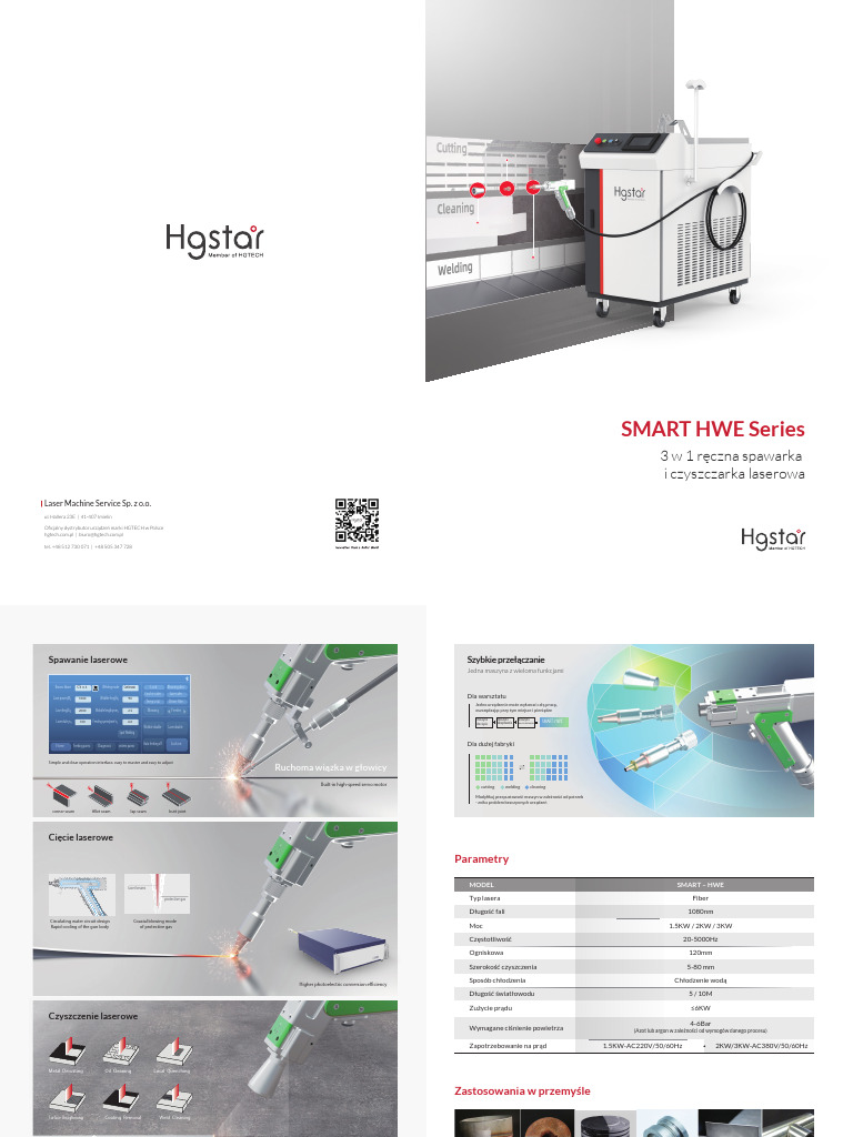 HG Tech - HWE Series Spawarko Czyszczarka Laserowa 3in1 | PDF