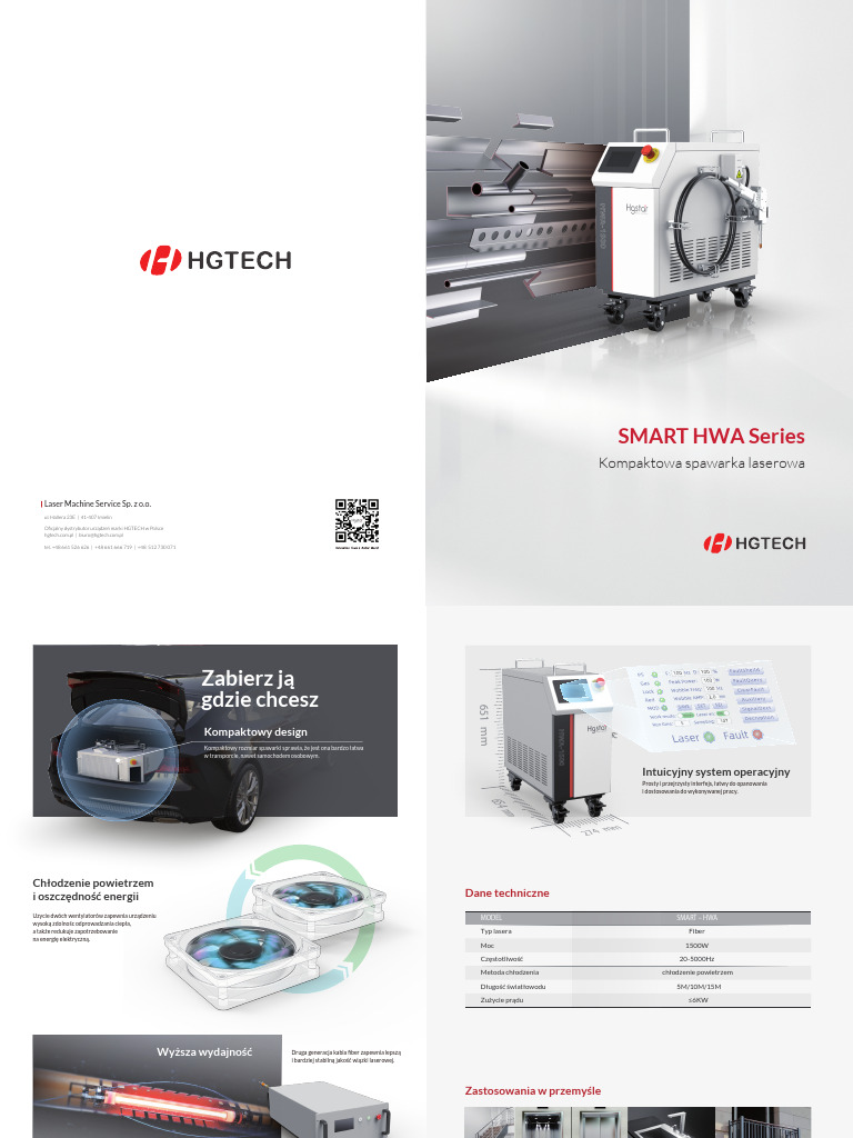 HG Tech - HWA Series Kompaktowa Spawarka Laserowa | PDF