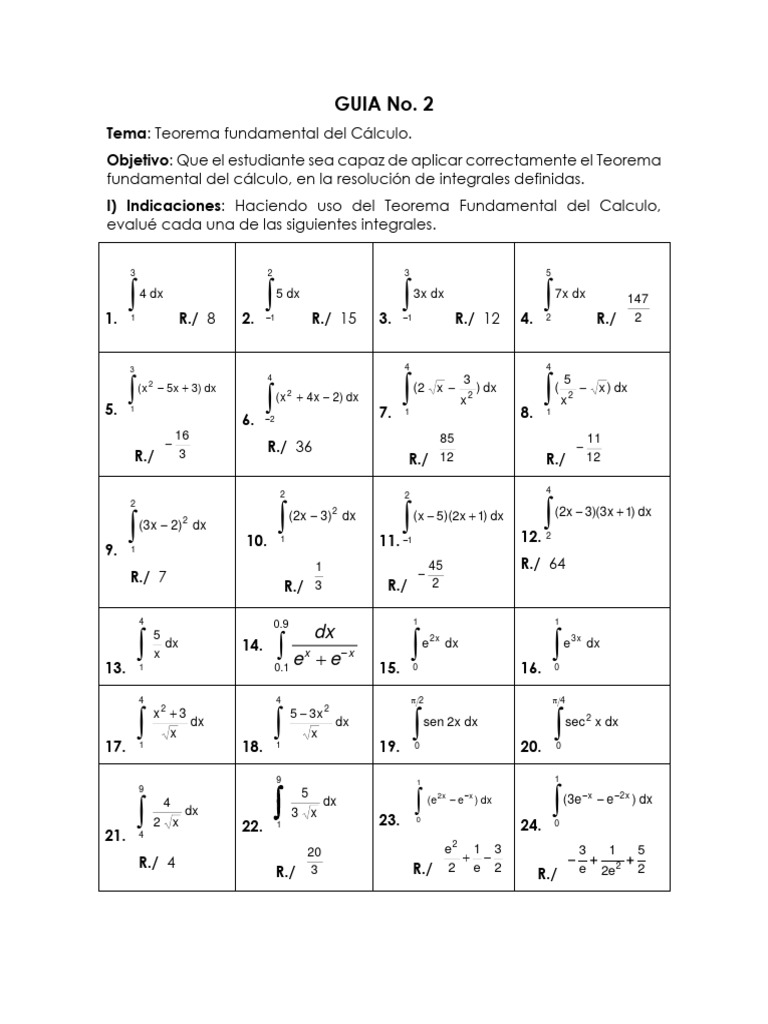 GUIA No2 - Mate III | Descargar gratis PDF | Integral