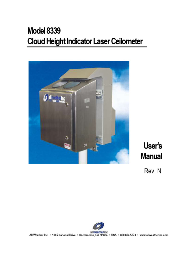 Model 8339 Cloud Height Indicator Laser Ceilometer: Rev. N | PDF ...