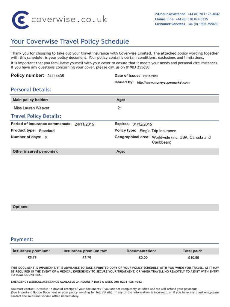 Policy Schedule | Download Free PDF | Insurance | Theft