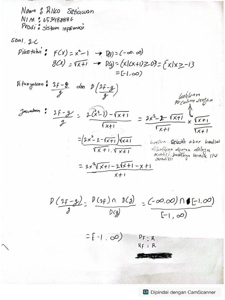 Diskusi 2 Kalkulus - Riko Setiawan | PDF