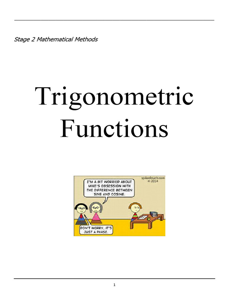 3 Trigonometric Functions Booklet | PDF | Trigonometric Functions ...